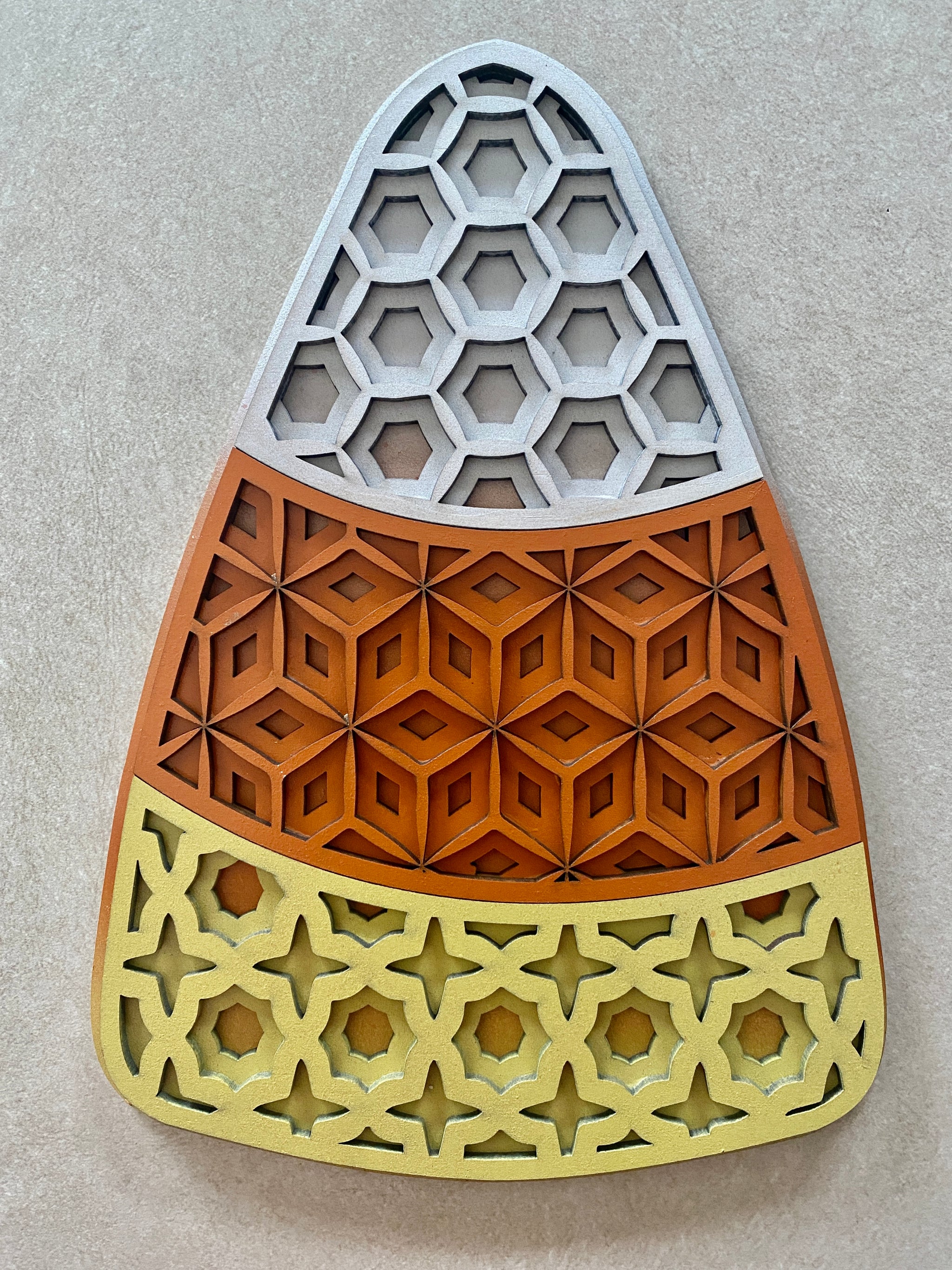 Candy Corn Layered Art – Cutter and Burns Laserwork Co.